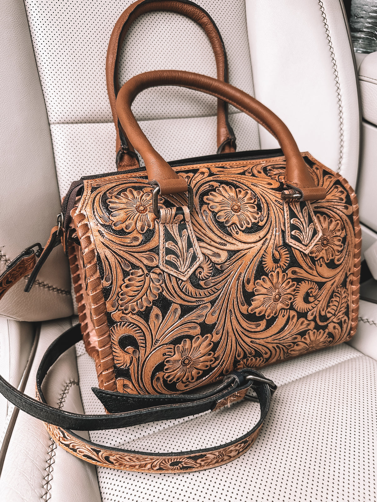 Tooled Leather Speedy Purse – L&L Boutique