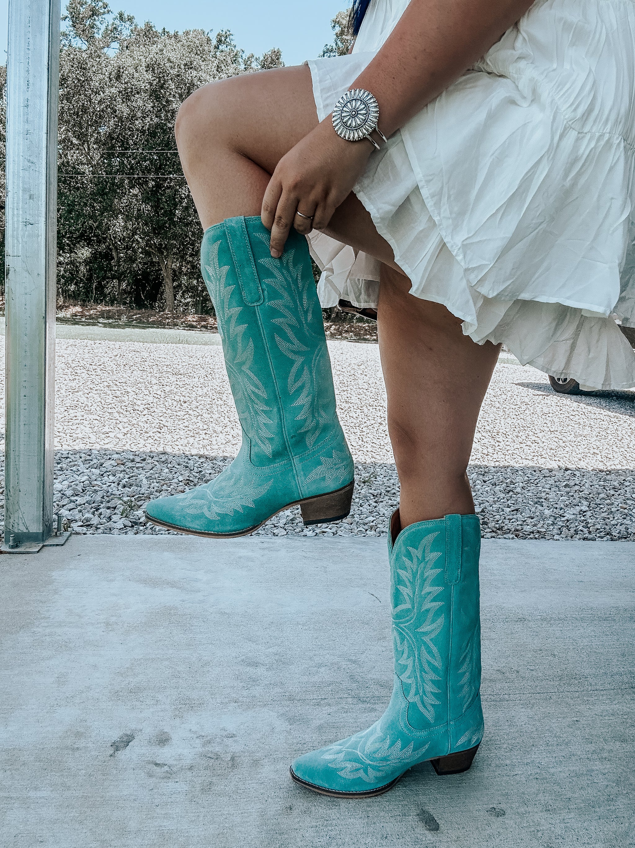 Trail Boots in Turquoise – L&L Boutique